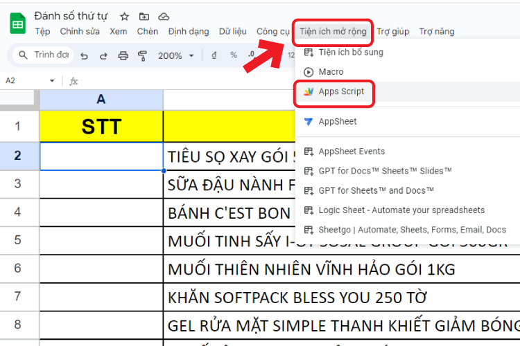 Cách đánh số thứ tự trong google sheets vô cùng nhanh chóng